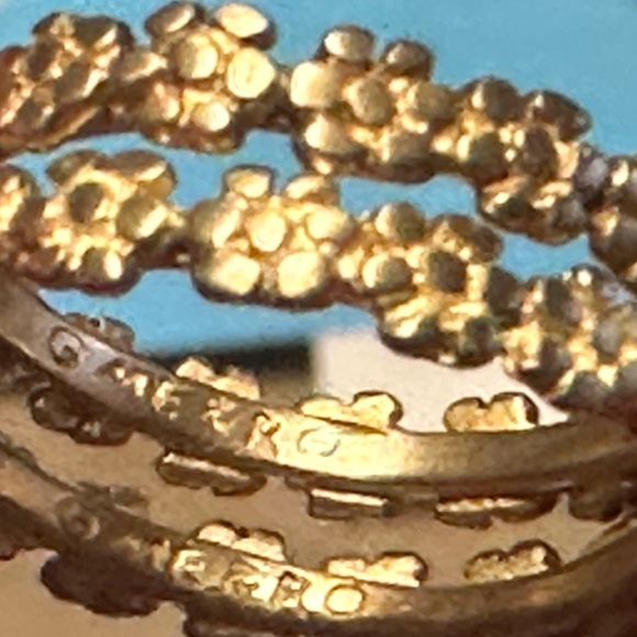 Me & Ro | Jewelry | Wow Two Authentic Me Ro K Gold Etched Flower Band ...
